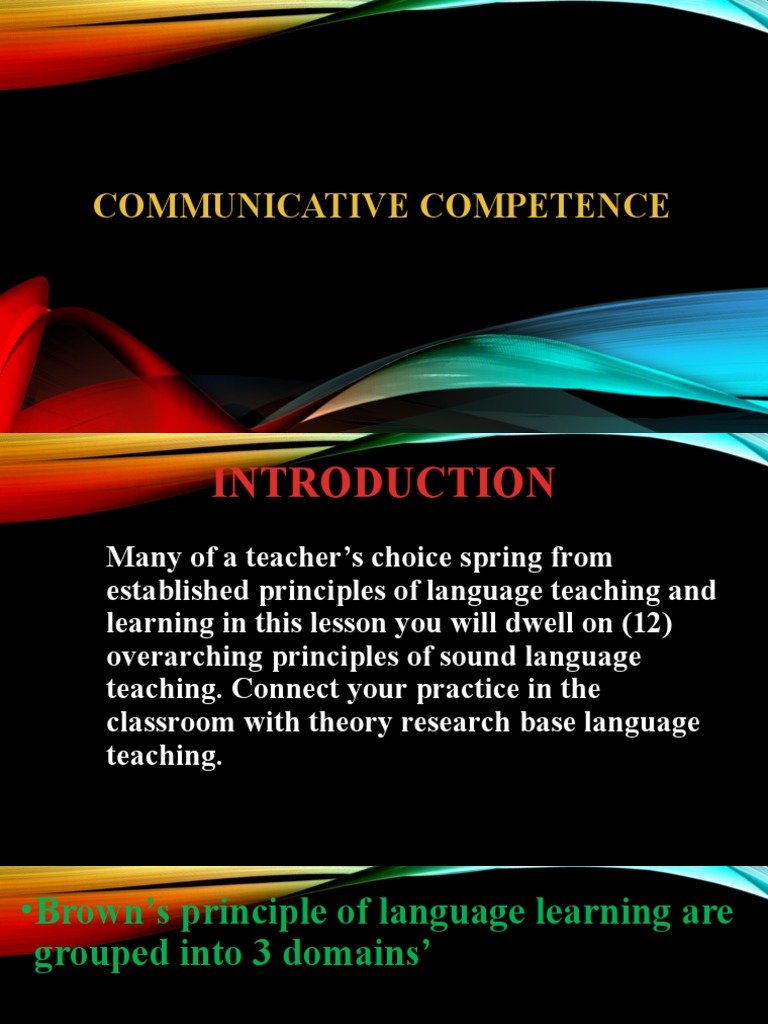 Communicative Competence | PDF | Second Language | Learning