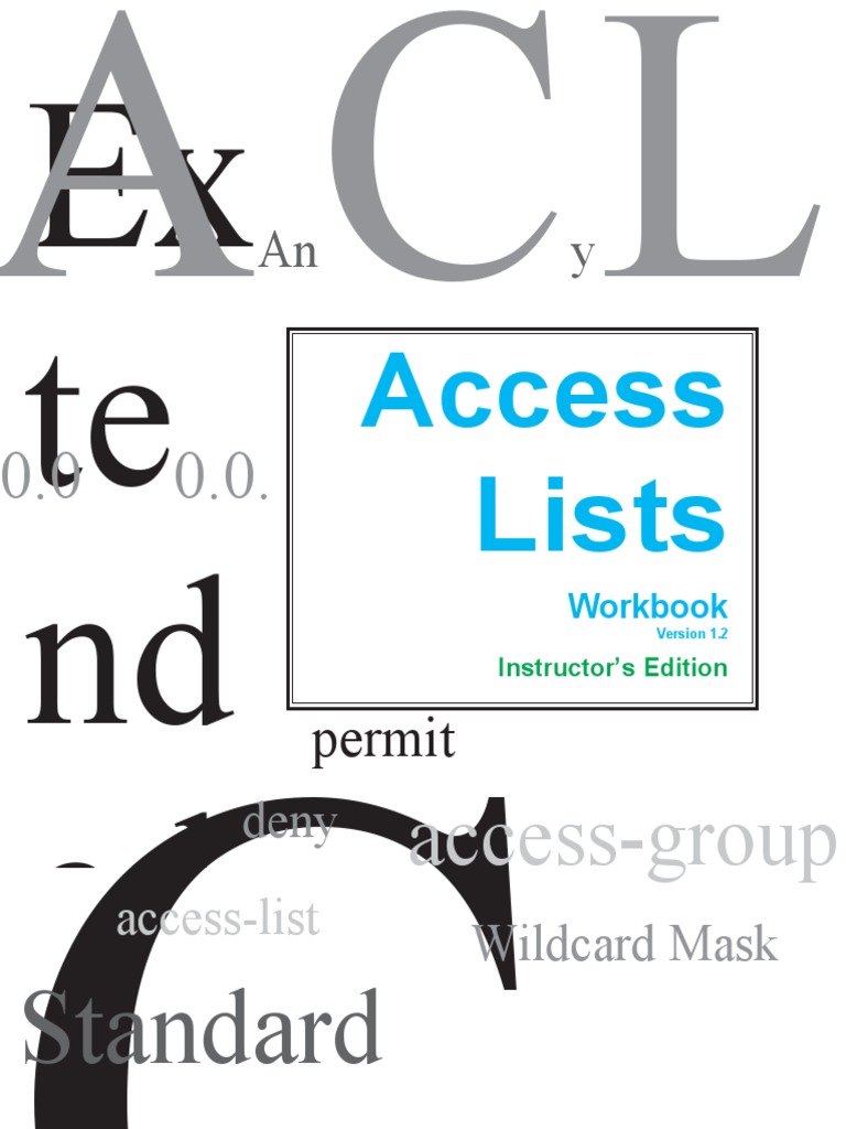 Ex Te ND Ed: Access Lists | PDF | Internet Protocol Suite | Router (Computing)