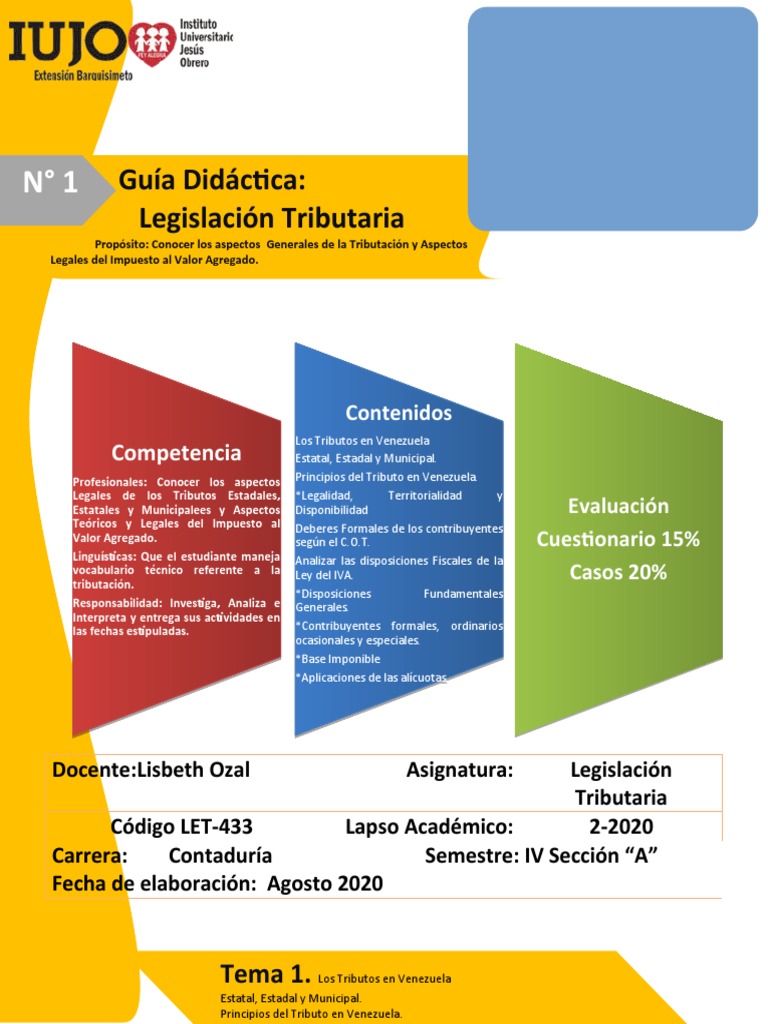 Aspectos Legales de La Tributación en Venezuela | Descargar gratis PDF ...