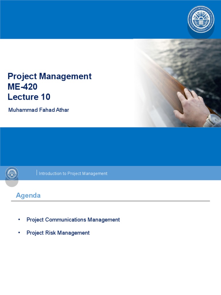 Lec 10 - Project Communication + Risk Management | PDF | Project ...