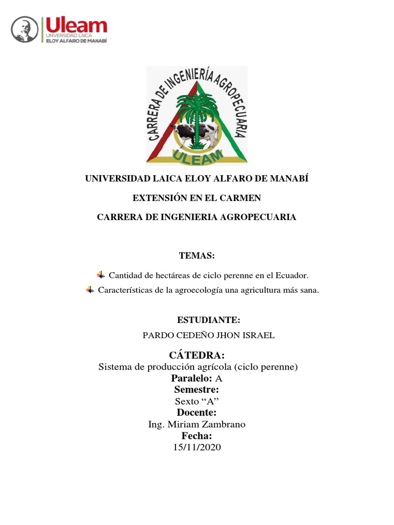 Pardo Jhon | PDF | Agroecología | Ecuador