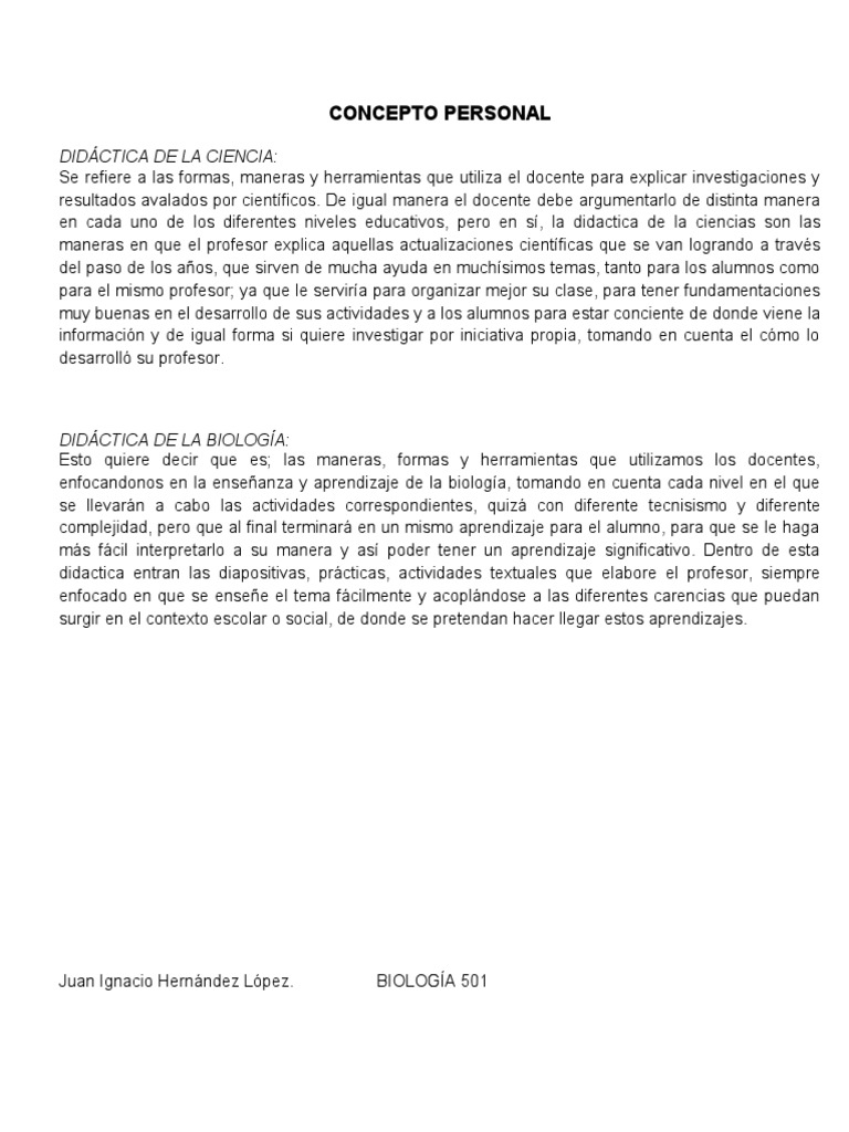 Concepto Personal | PDF