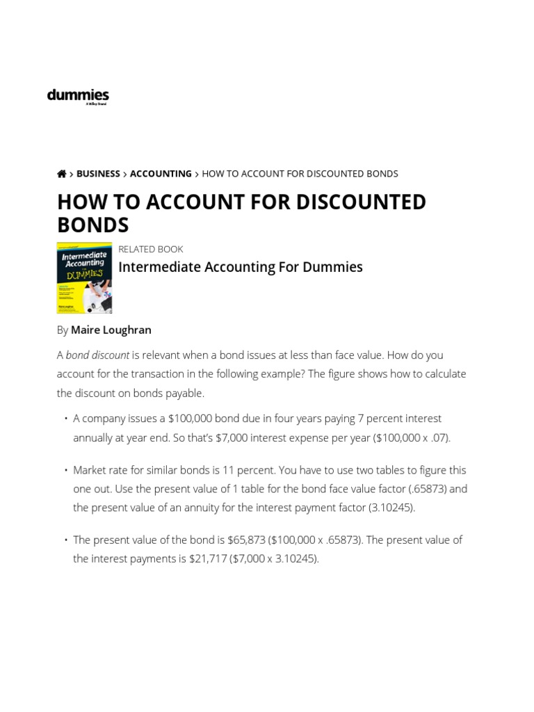 Discounted Bonds Straight-Line | PDF | Business | Law