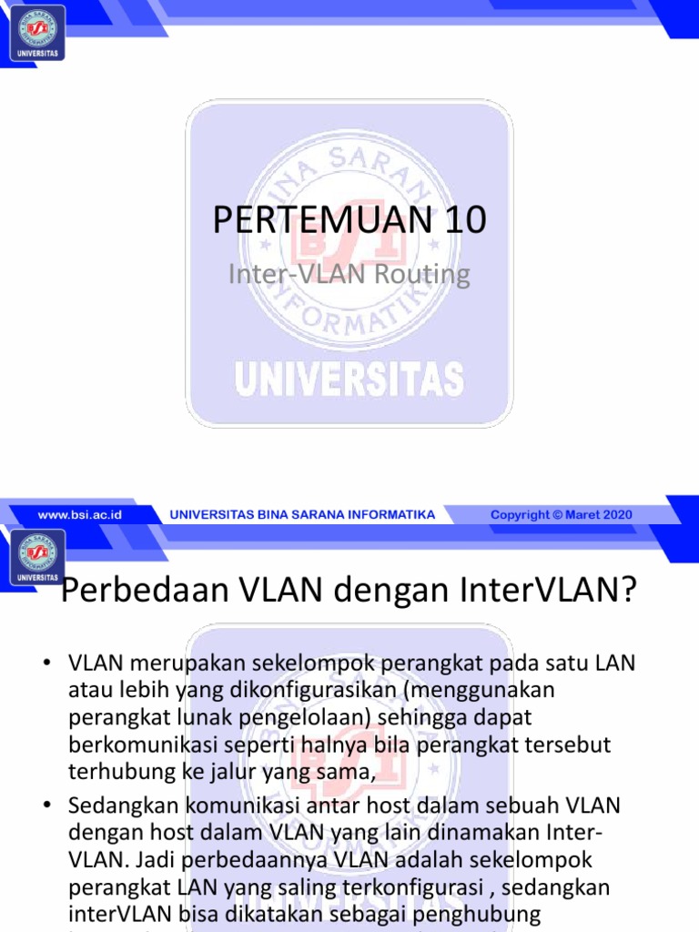 PERTEMUAN 10 - Inter VLAN Routing | PDF | Komputer