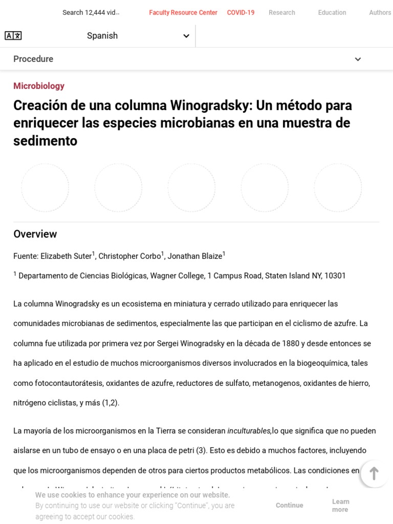 Creating A Winogradsky Column - A Method To Enrich The Microbial ...