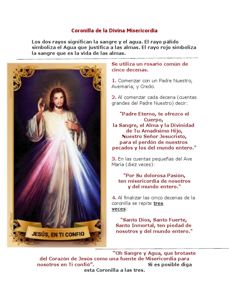 Coronilla de La Divina Misericordia | PDF | Religión y espiritualidad