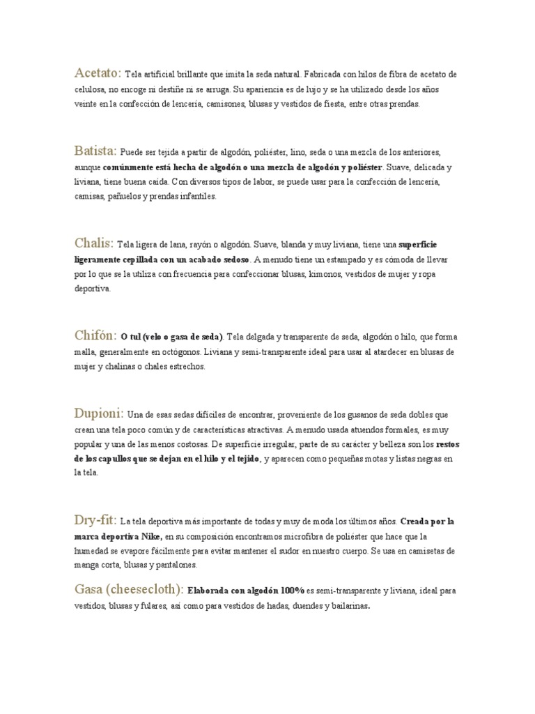 Diccionario Textil | PDF | Seda | Textiles
