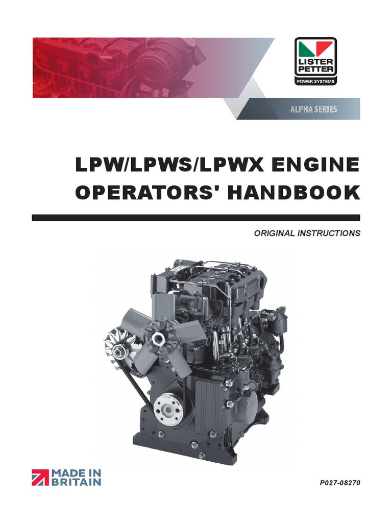 Alpha LPW LPWS LPWX Engines Operators Handbook | PDF | Fuel Injection ...