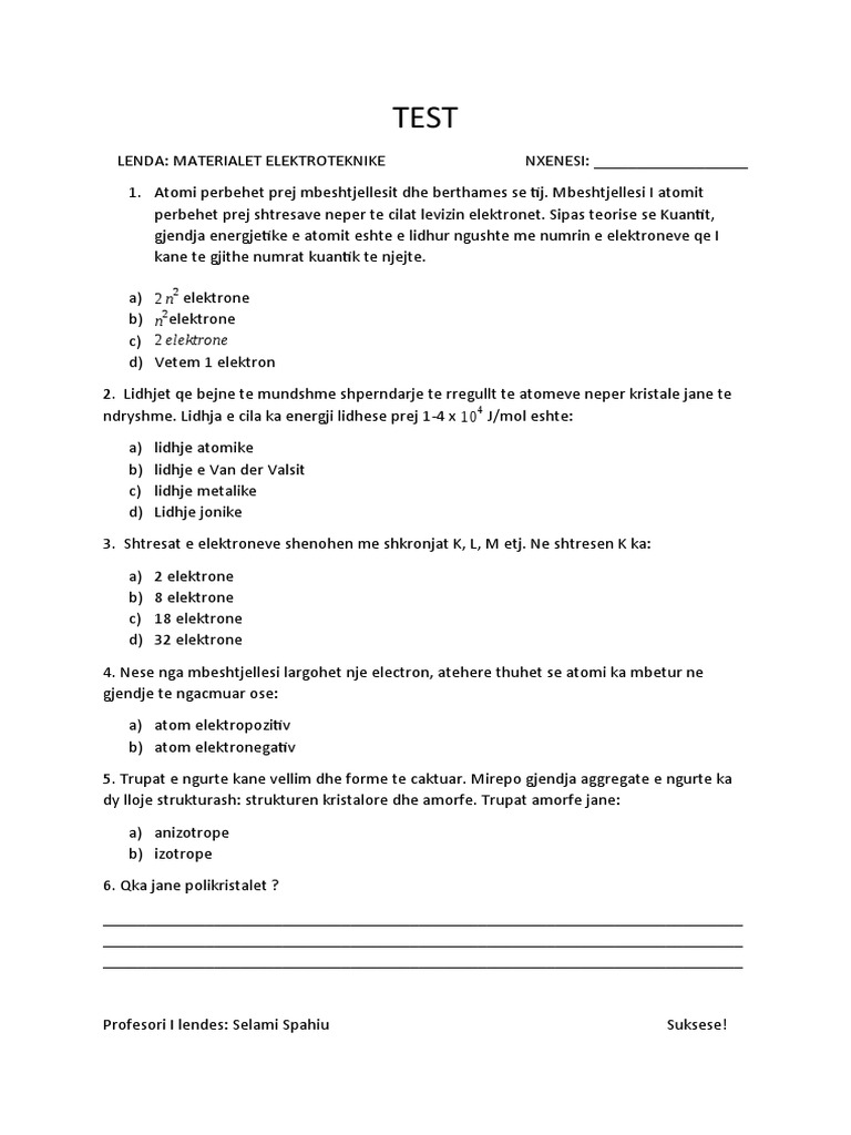 Test Me | PDF