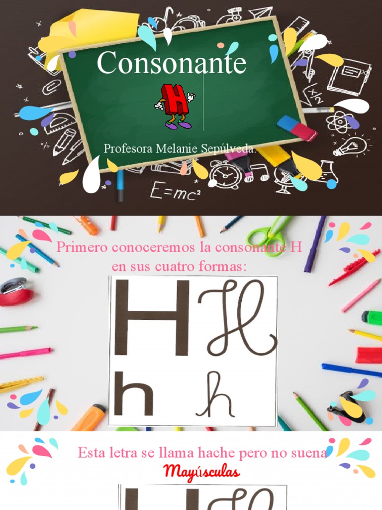 La letra H: formas y palabras con consonante hache | PDF