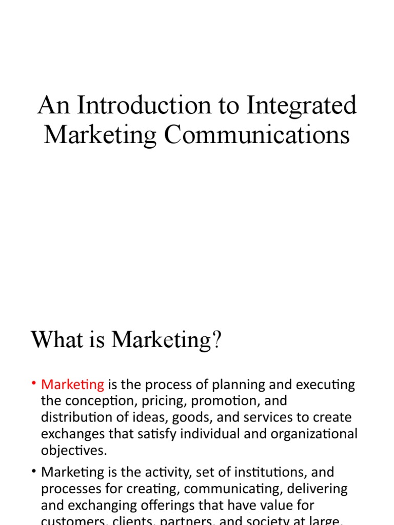 An Introduction To Integrated Marketing Communications | PDF ...
