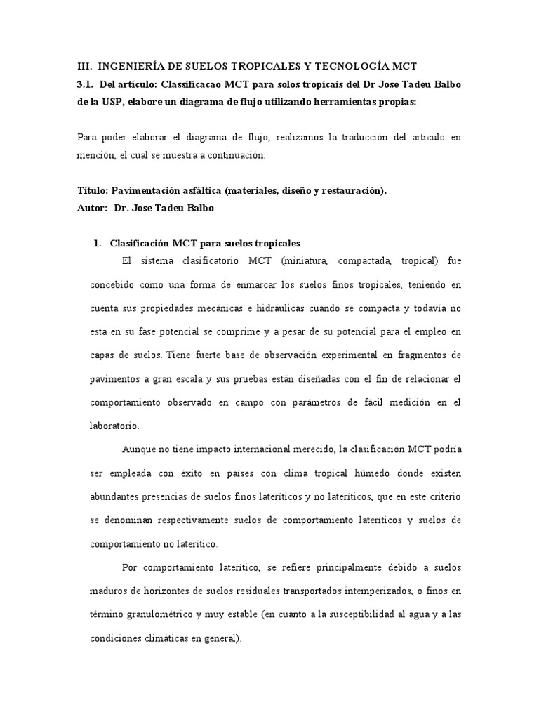 Classificacao MCT para Solos Tropicais Del DR Jose Tadeu Balbo de La ...