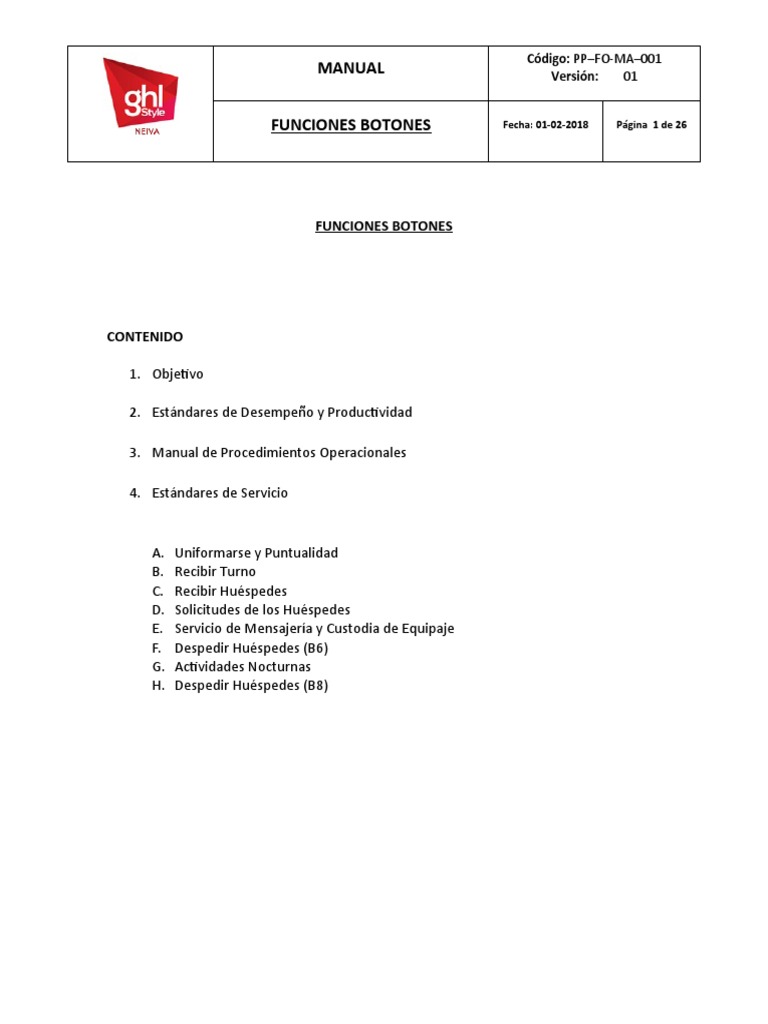 Funciones del Botones en Hotelería | PDF | Hotel | Science