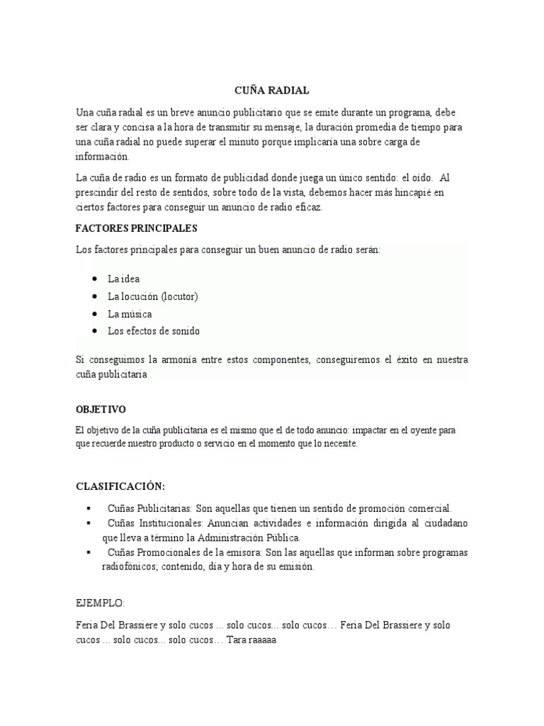 Cuña Radial | PDF