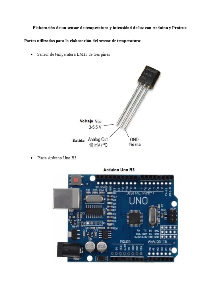 Elaboración Sensor de Temperatura y Intensidad | PDF | Arduino | Informática