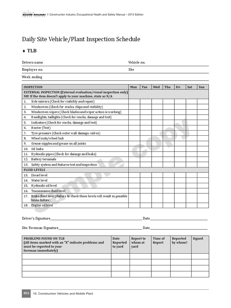 Daily Vehicle Inspection Checklist | PDF | Transport | Automotive Industry