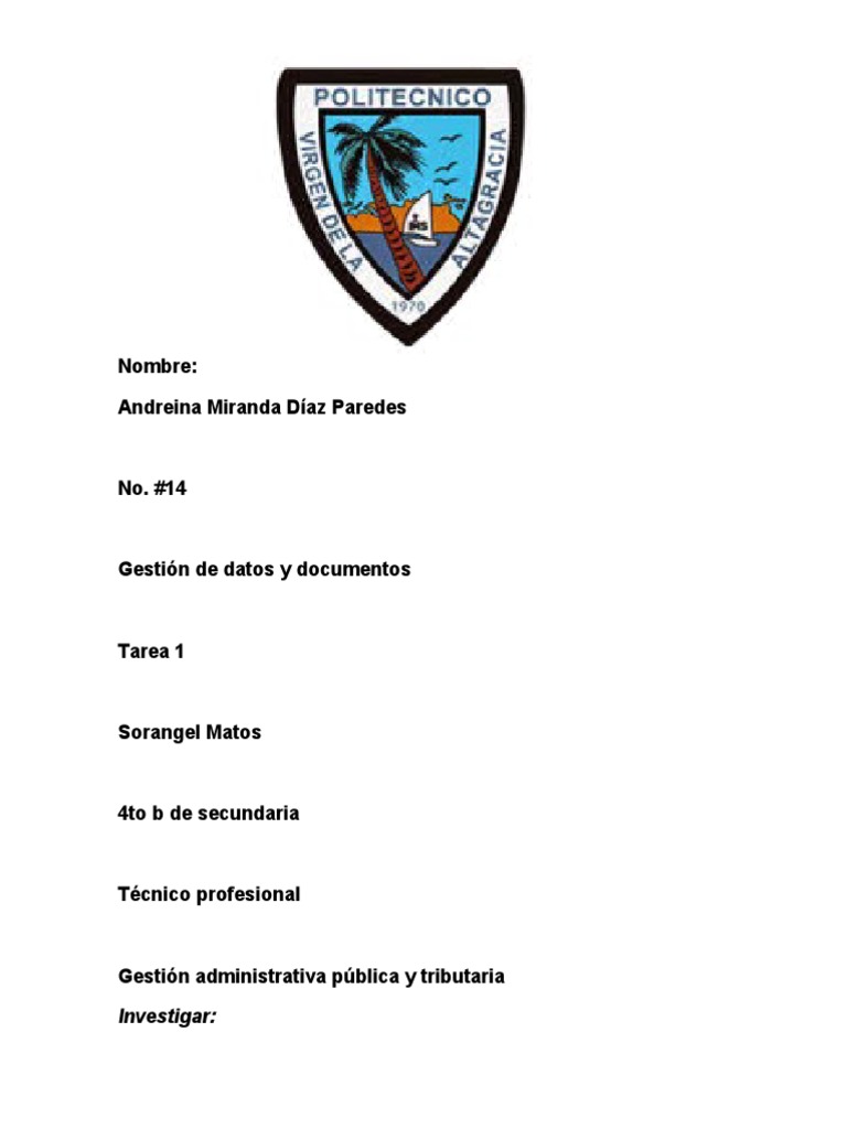 Sorangel | PDF | Documento | Datos