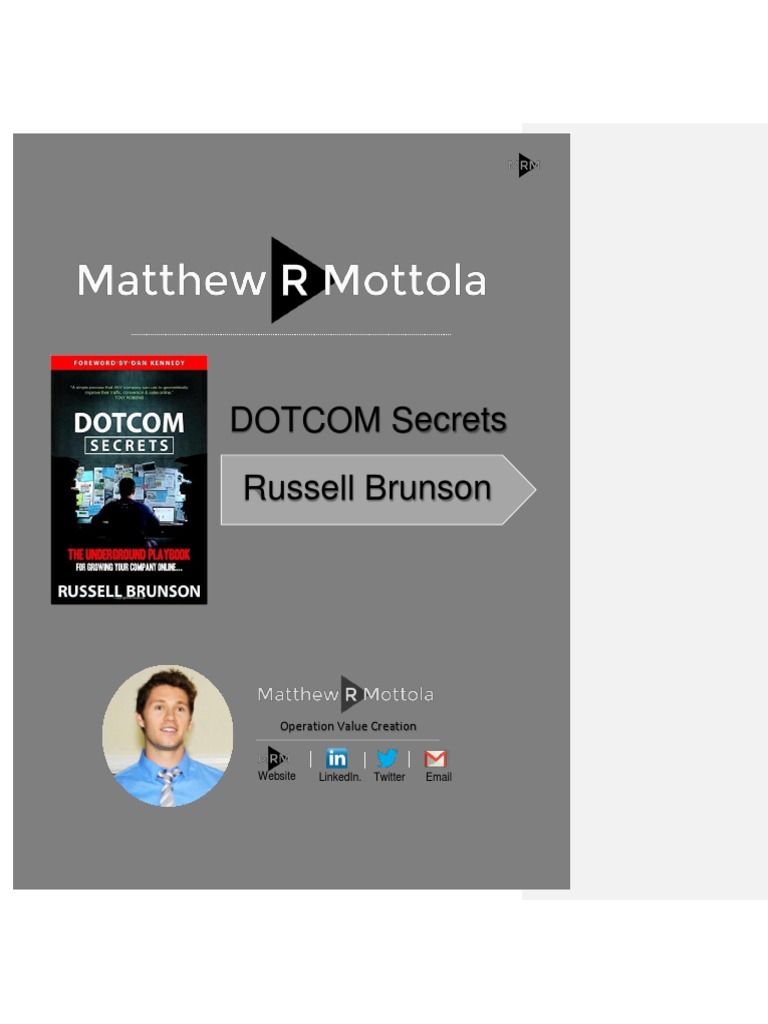Russel Brunson, Dot Com Secrets PDF | PDF