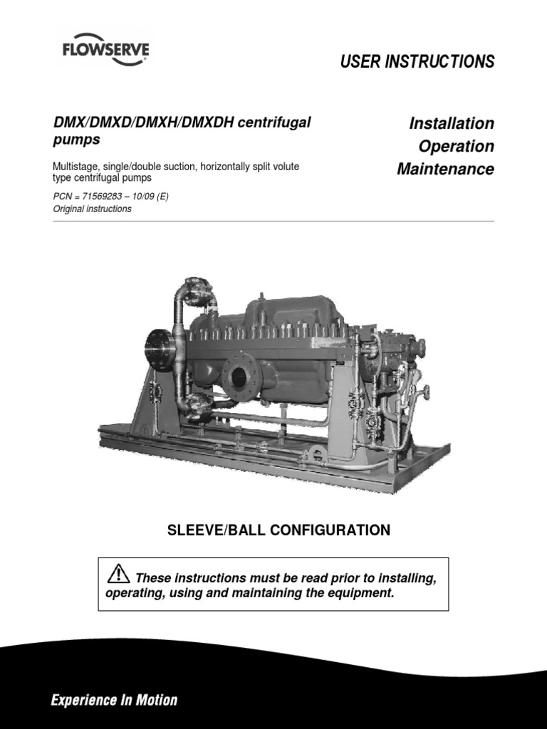 User Instructions: DMX/DMXD/DMXH/DMXDH Centrifugal Pumps | PDF | Pump ...