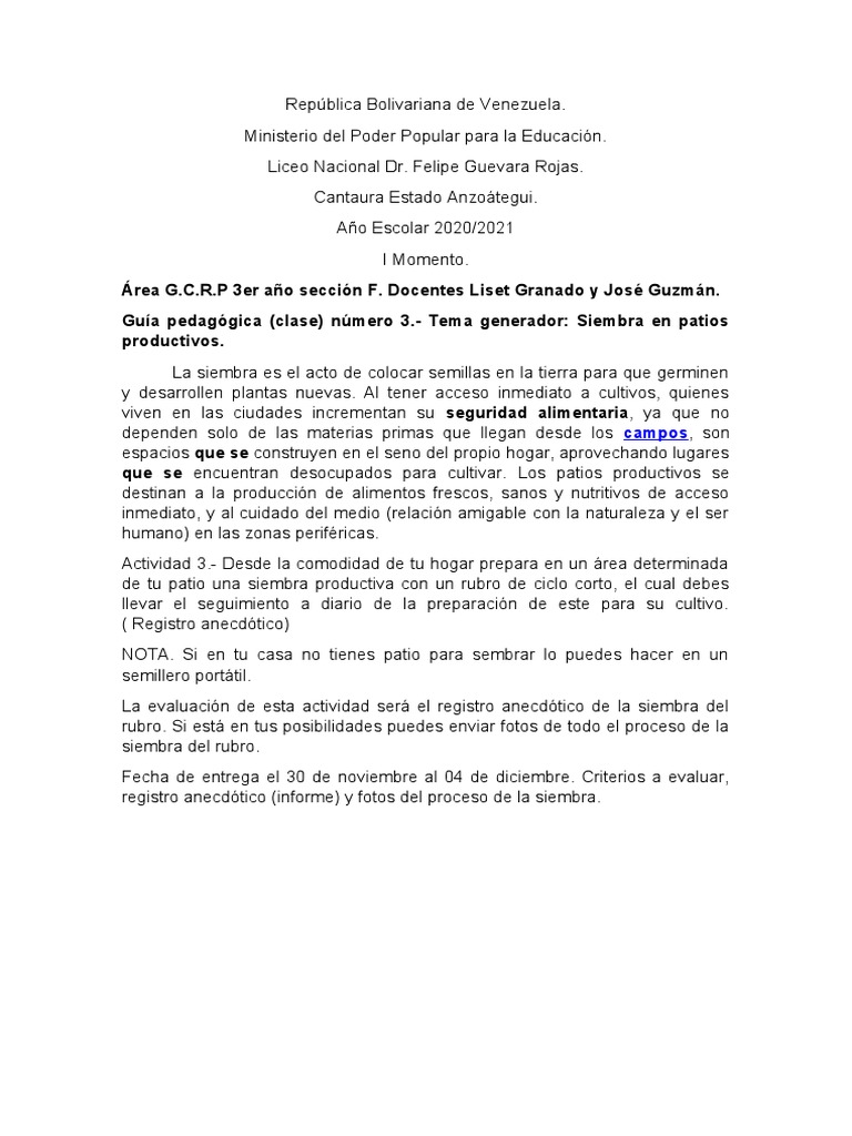 Guia 3 de GCRP | PDF