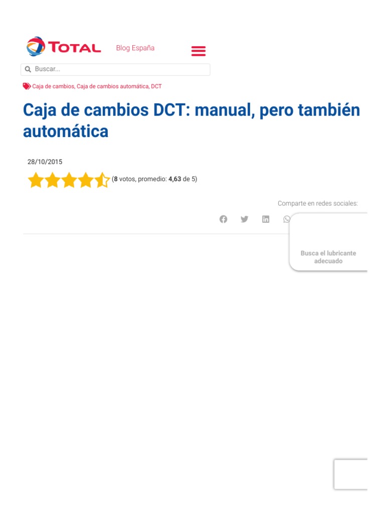 Caja de Cambios DCT - Manual, Pero También Automática | PDF ...