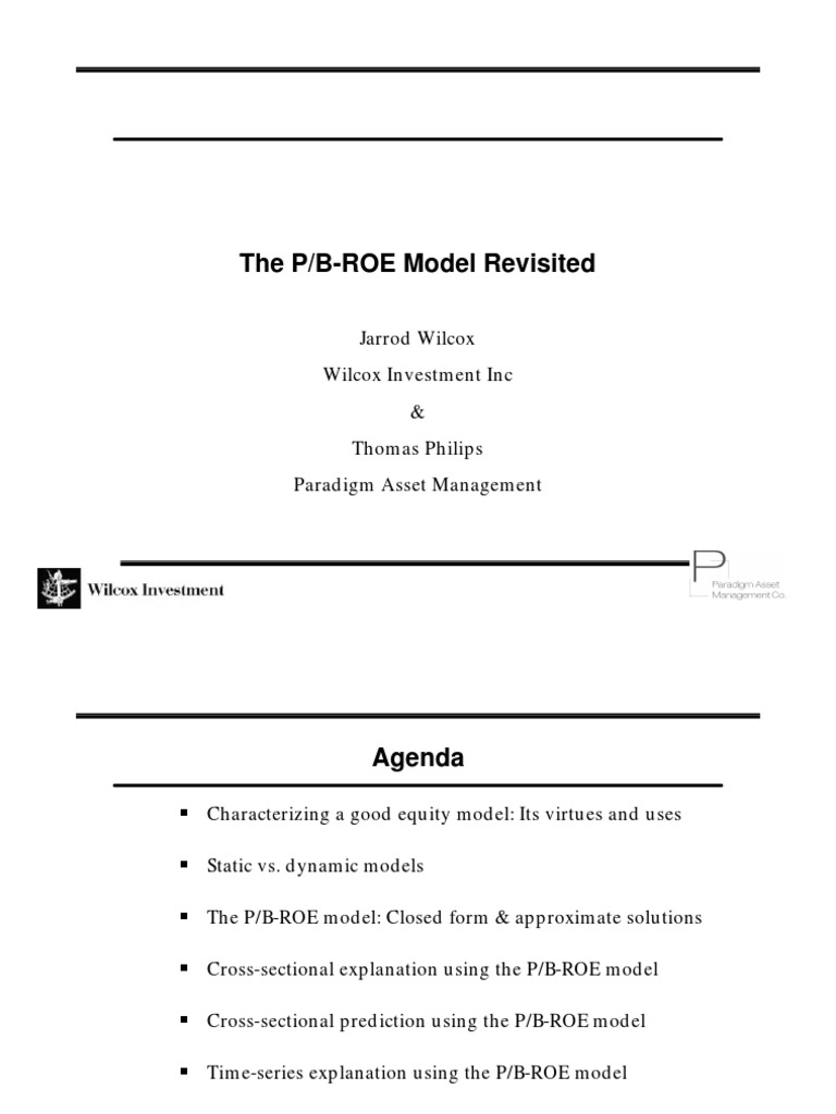 PB ROE Model | PDF | Regression Analysis | Errors And Residuals