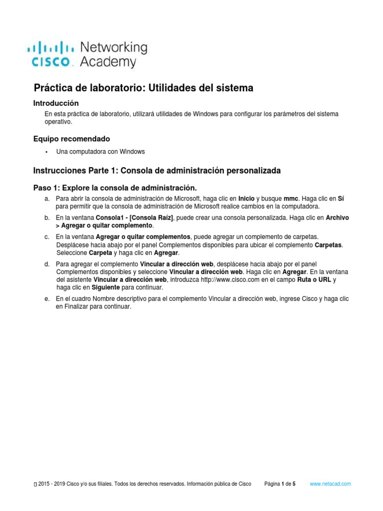 11.3.2.7 Lab - System Utilities | PDF | Ventana (informática ...