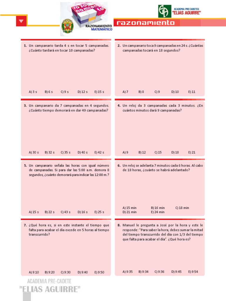 RM Cronometría PDF | PDF | Reloj | Hora