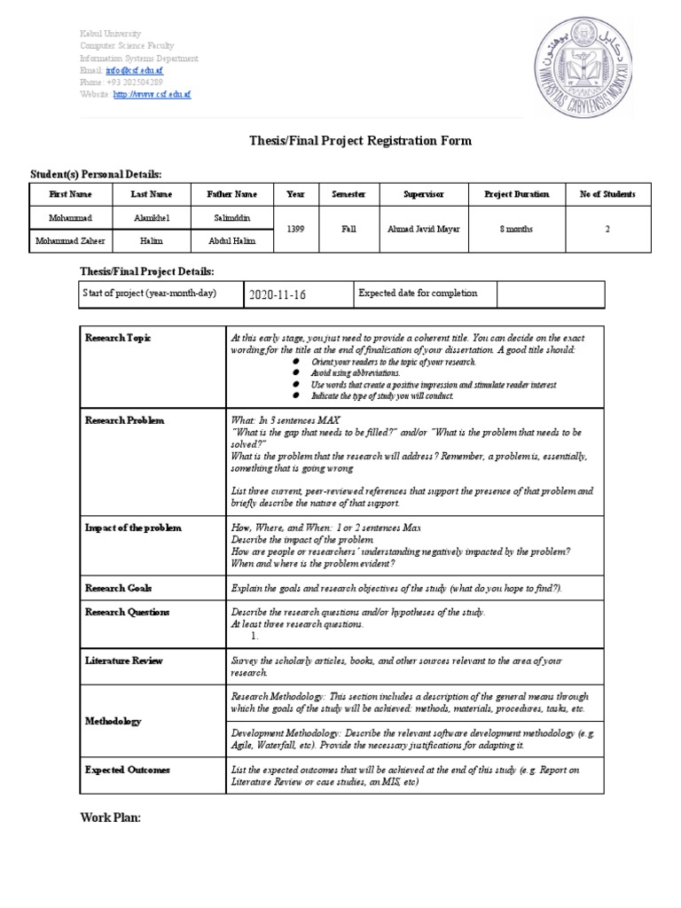 FinalProject - Registration Form | Download Free PDF | Software Development Process | Thesis