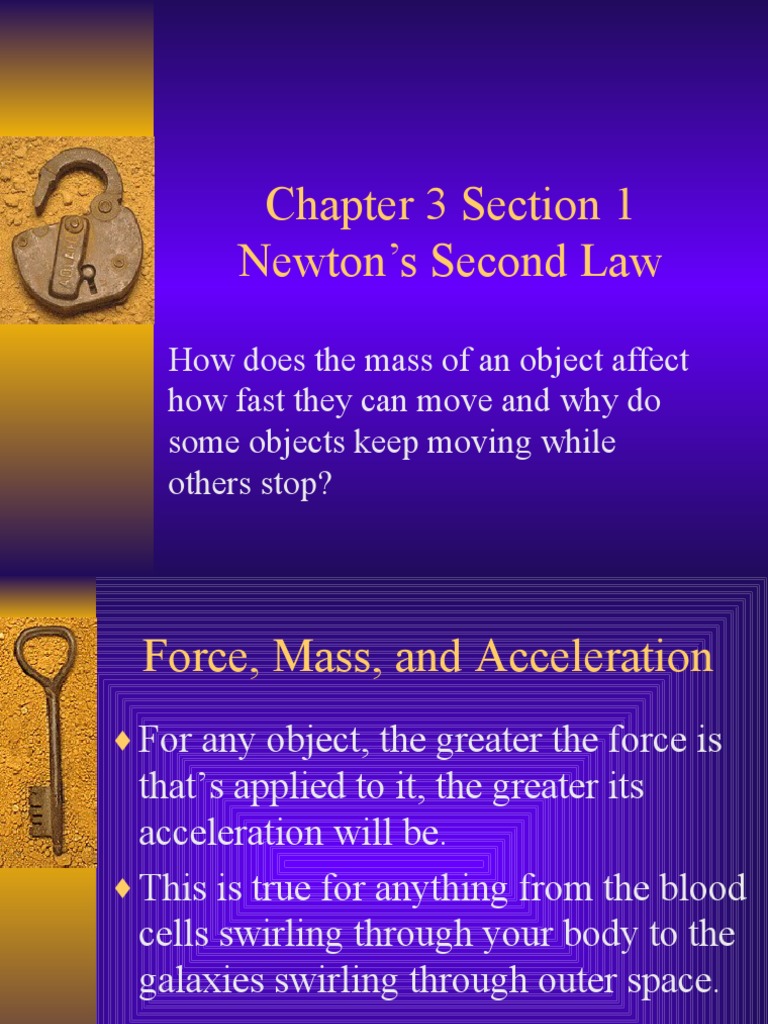 Chapter 3 Section 1 Newton's Second Law | PDF | Friction | Force