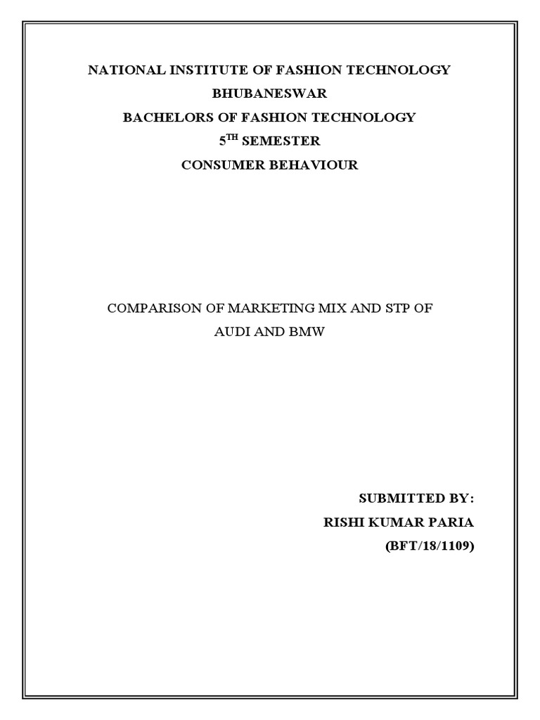 IDM Assignment 1 | PDF | Audi | Luxury Vehicles