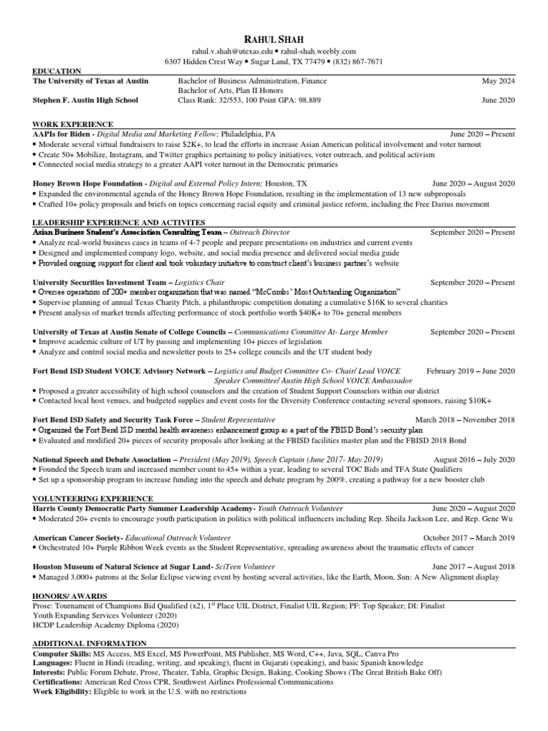 Rahul Shah Webresume | PDF | Social Media | Popular Culture & Media Studies