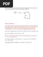 Coulomb's Law: Problems & Solutions | PDF | Physics | Classical Mechanics