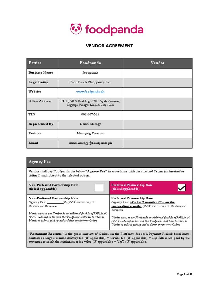 Food Panda Application | PDF | Indemnity | Private Law