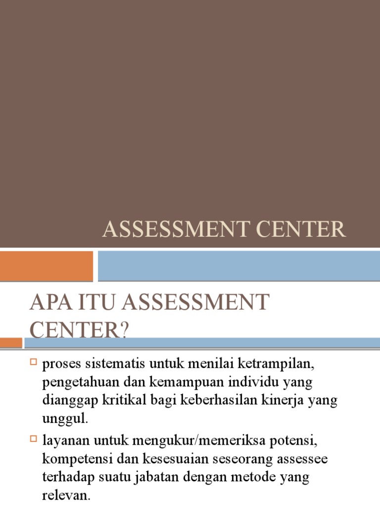 Pengantar Assessment Center | PDF