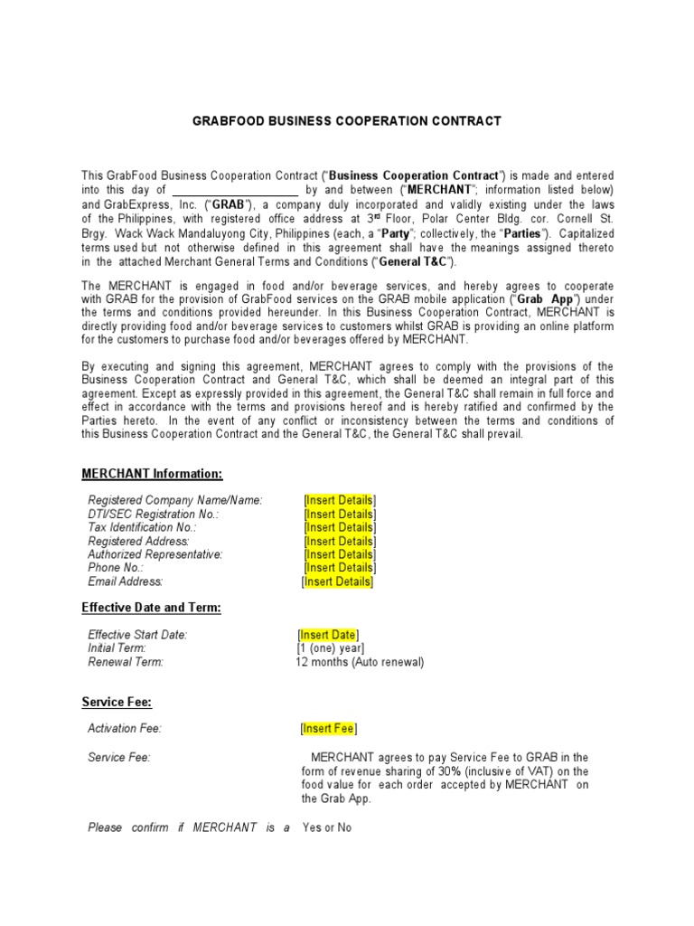 Preferred Merchant Contract | PDF