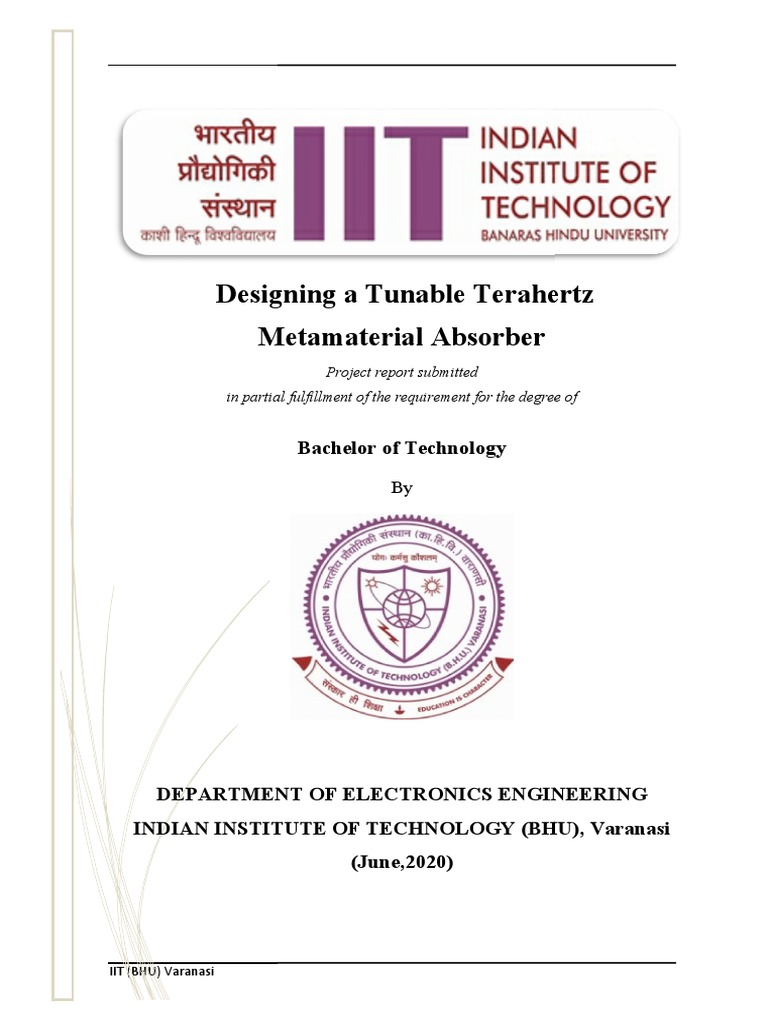 BTP Report PDF | PDF | Terahertz Radiation | Metamaterial