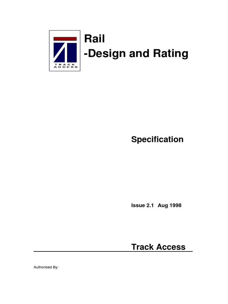 Design and Rating Requirements for Rail Infrastructure Maintenance and ...