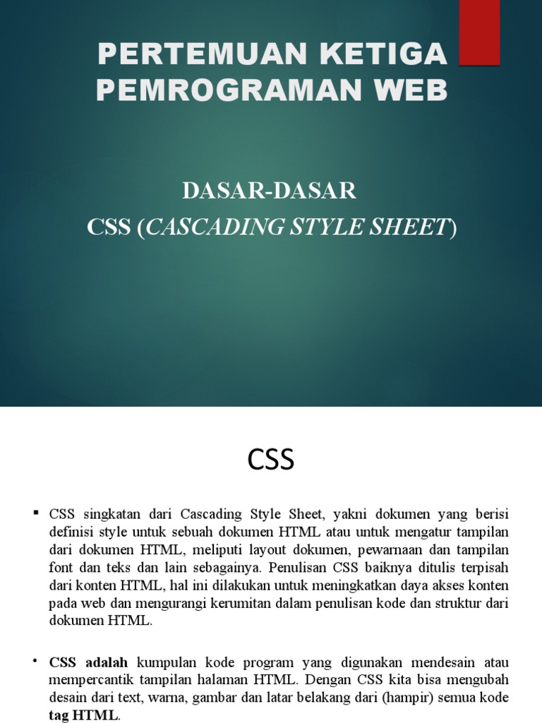 Dasar Dasar CSS | PDF