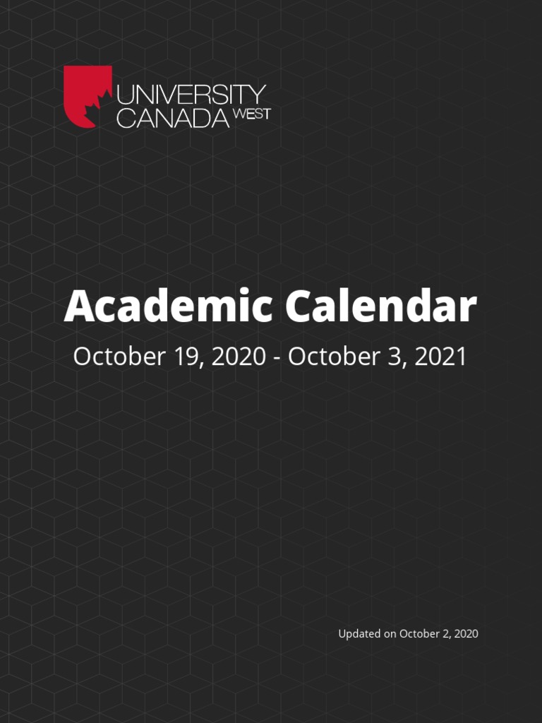 Academic Calendar 2020 2021 PDF | PDF | University And College ...
