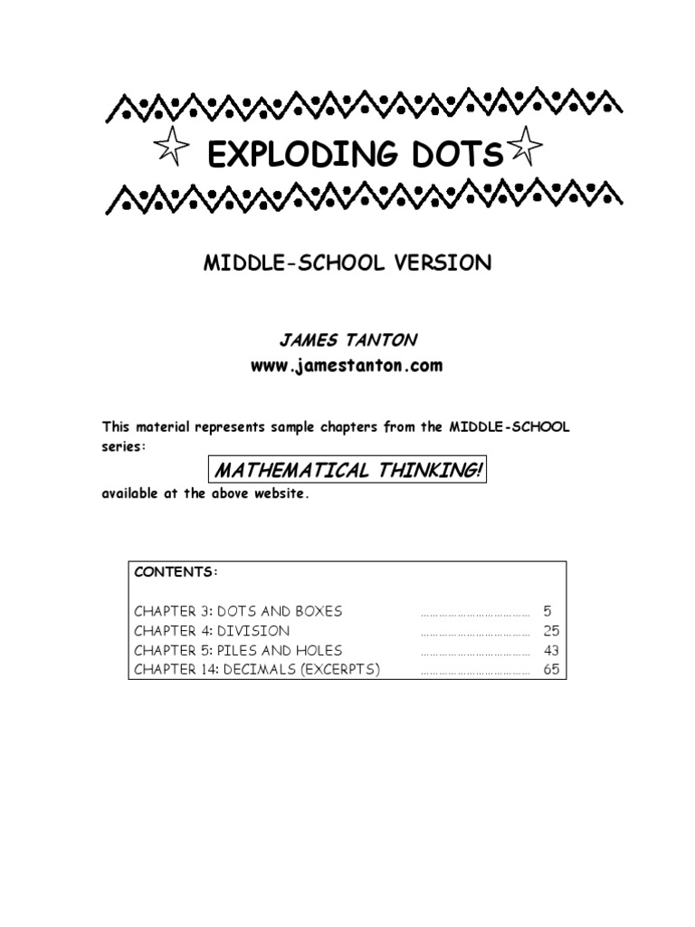 Exploding Dots - Student Version | PDF | Fraction (Mathematics ...