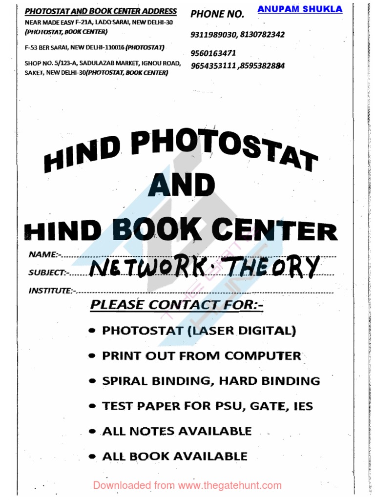 NETWORK Theory PDF | PDF