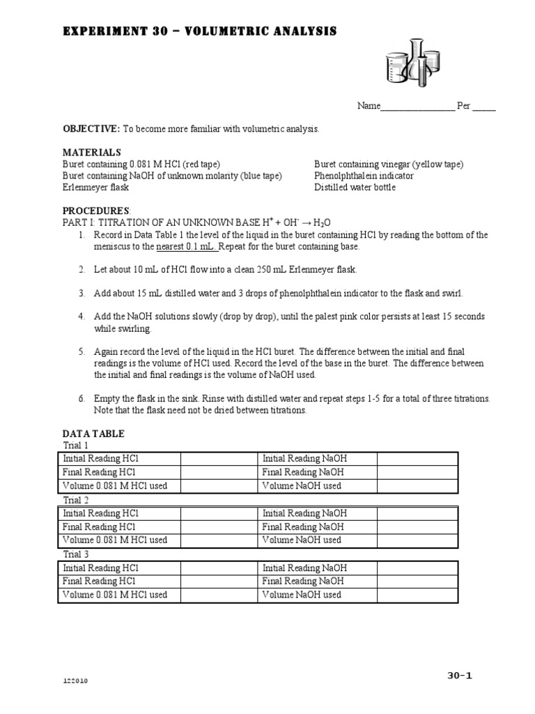 30 Volumetric Analysis | PDF | Titration | Chemistry