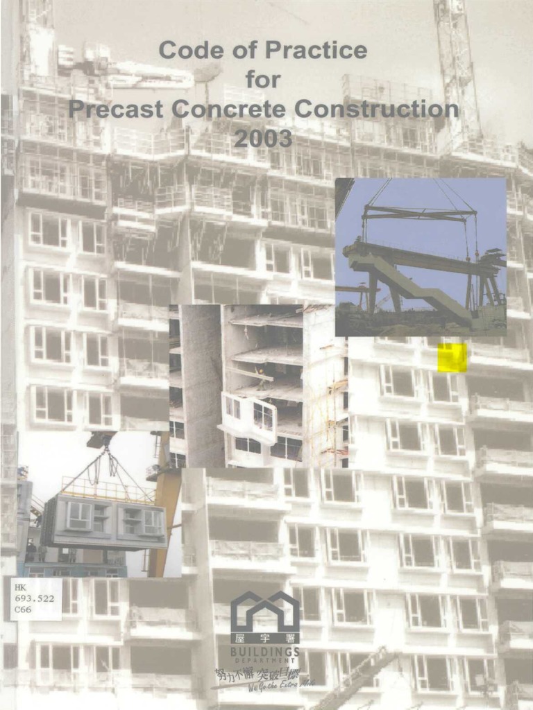 Code of Practice For Precast Concrete Construction 2003 PDF | PDF ...