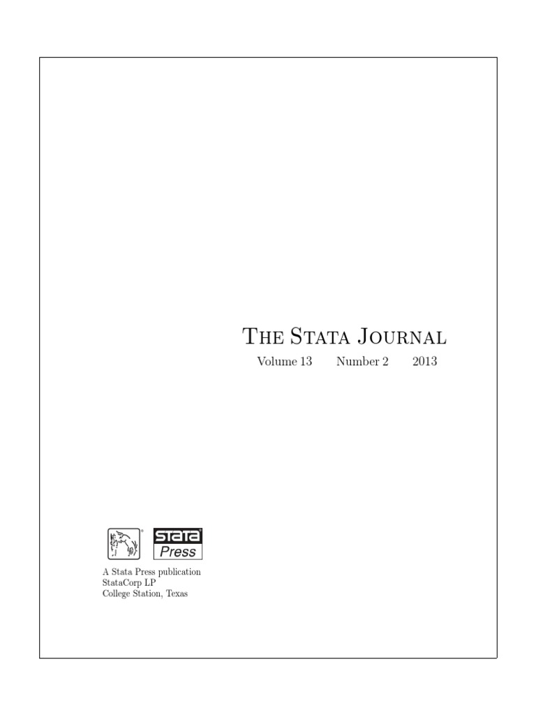 Stata Journal | PDF | Ordinary Least Squares | Dependent And ...