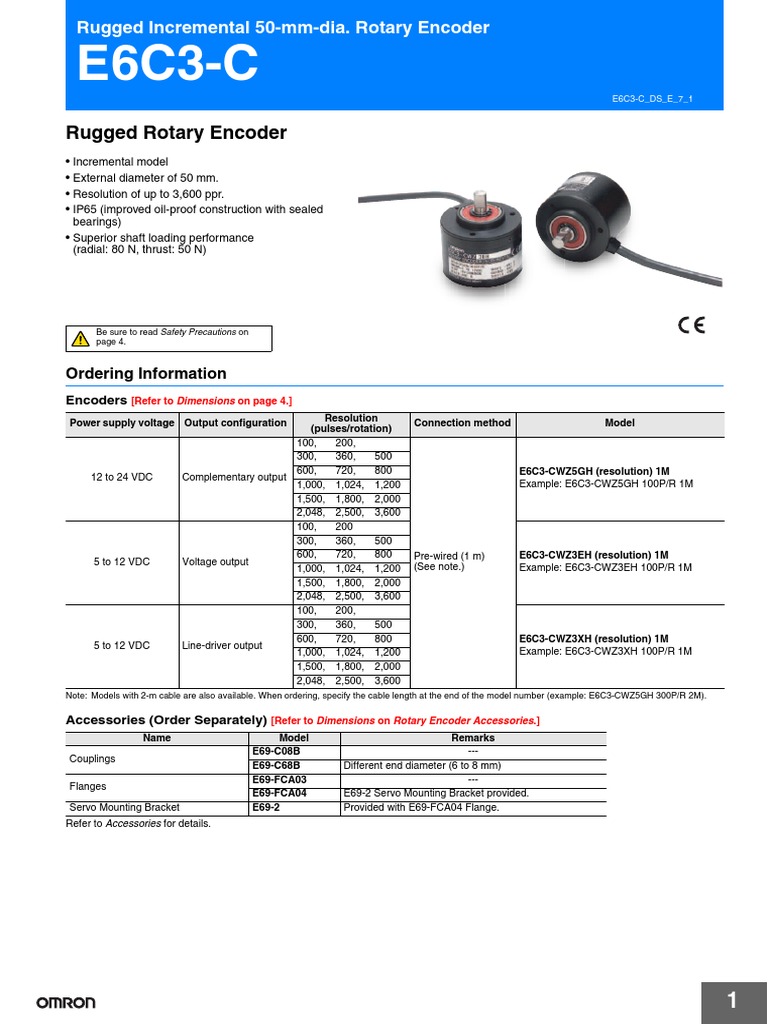 Rugged Incremental 50-Mm-Dia. Rotary Encoder | PDF | Bipolar Junction ...