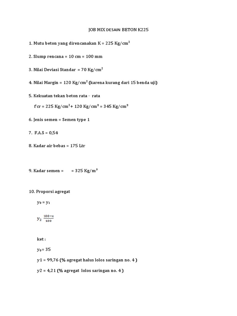 Mix Desain k225 | PDF
