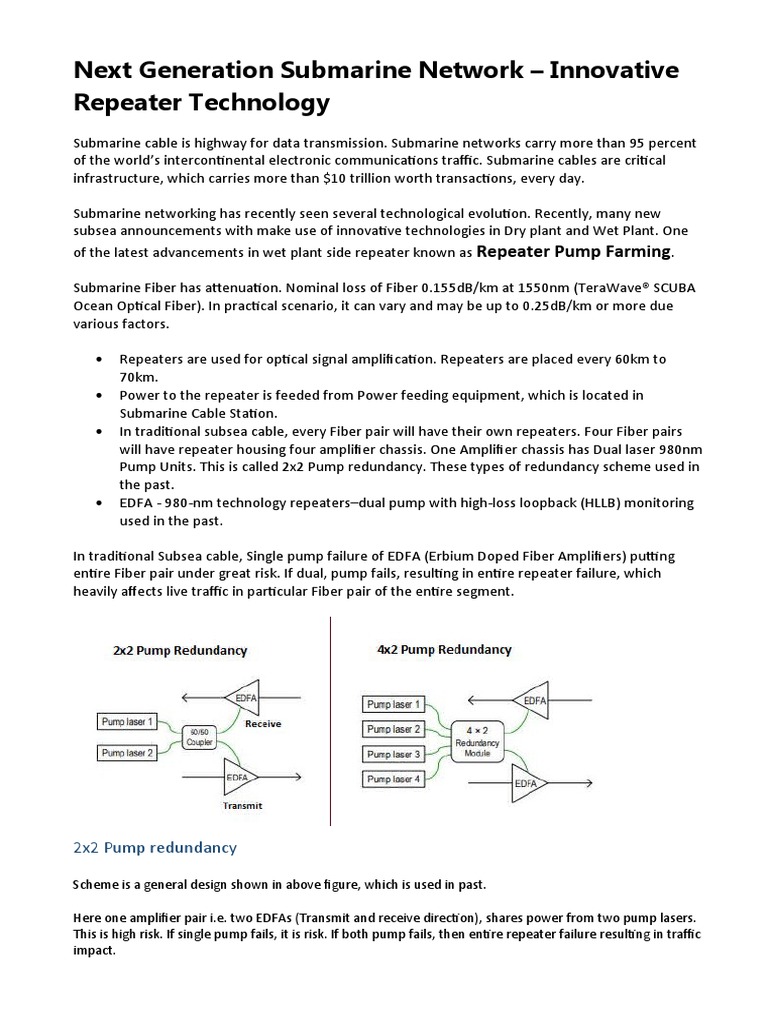 Next Generation Submarine Network - Innovative Repeater Technology ...