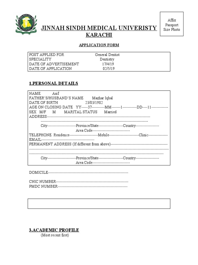 Jinnah Sindh Medical Univeristy: Karachi | PDF | Educational Assessment ...
