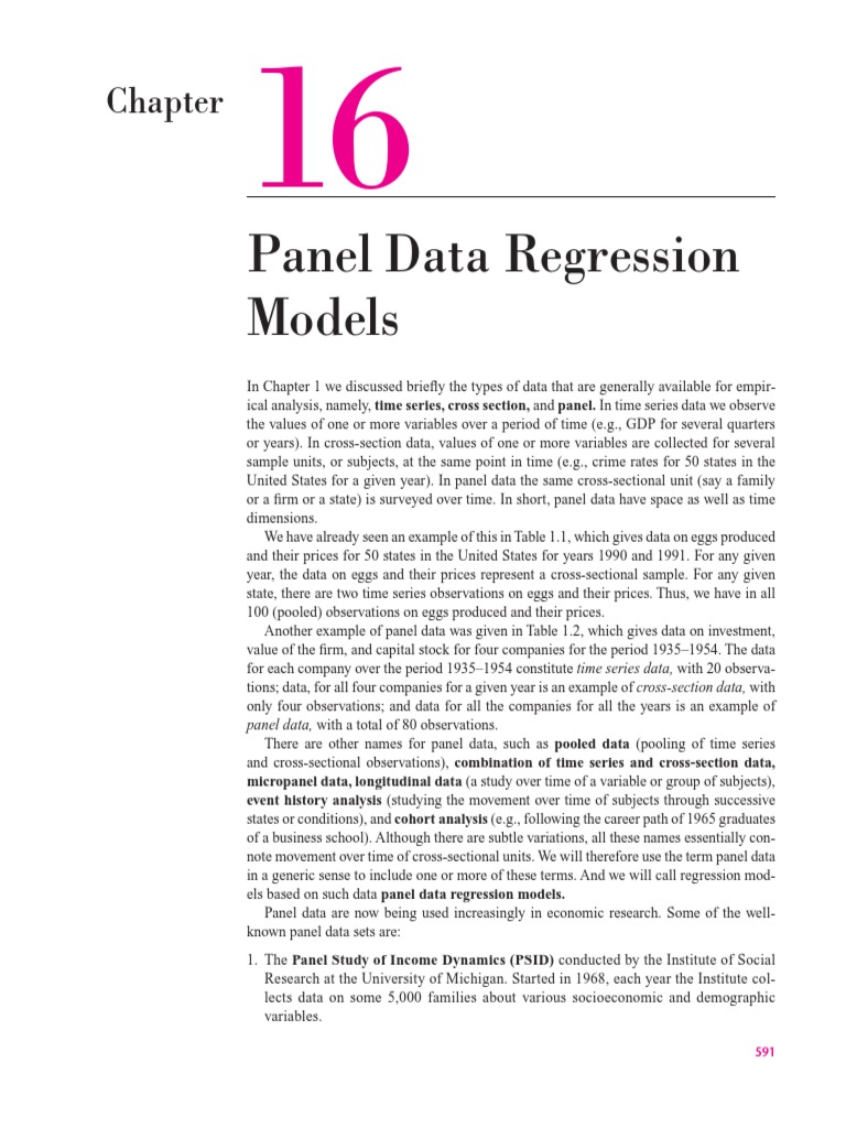 Panel Data Regression Models Guide | PDF | Computers